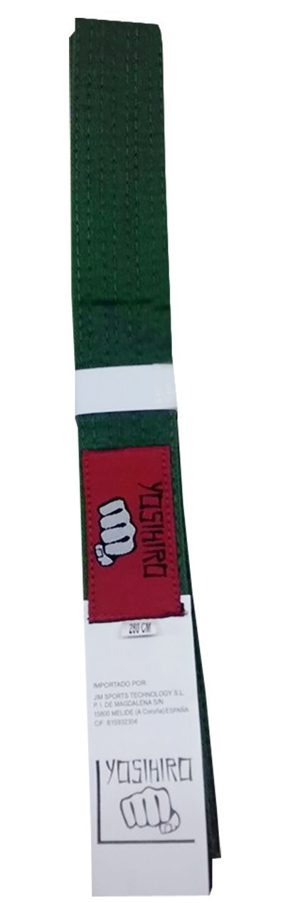 Cinturon Karate/Judo Yosihiro 100% Algodon Verde Adulto