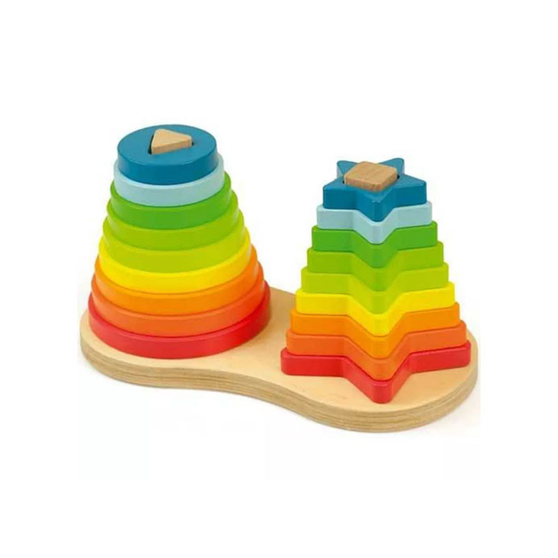 Rainbow Stacker Montessori | Material didactico montessori |Adrada|Adrada